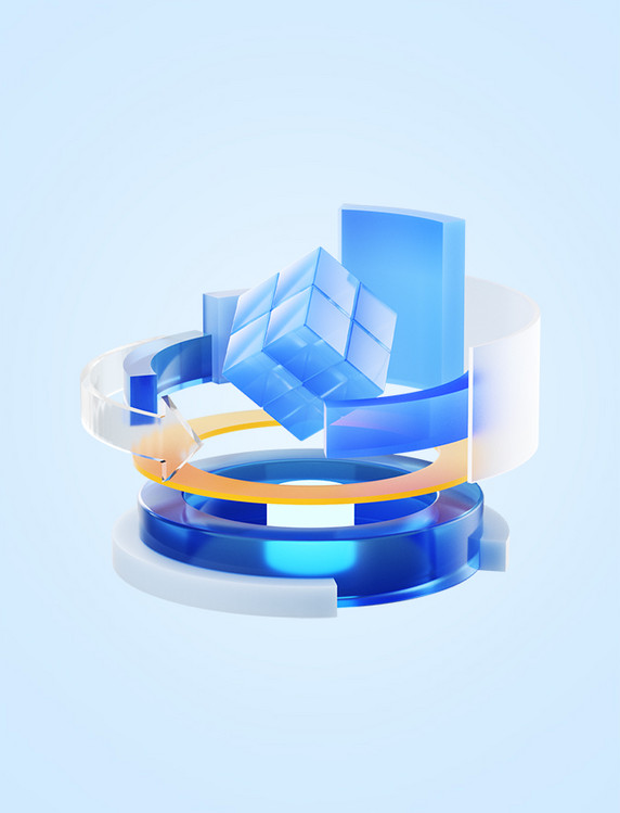 3d商务科技互联网金融立体图标图片 潮国创意