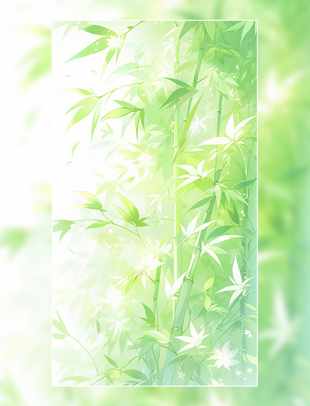 仿真绿色植物系自然场景3D空景空间背景森系电商背景图片 潮国创意